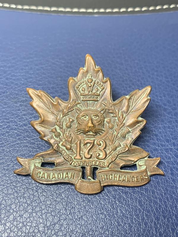 Soldier Bear Militaria | 173rd Overseas Battalion, Canadian Highlanders ...